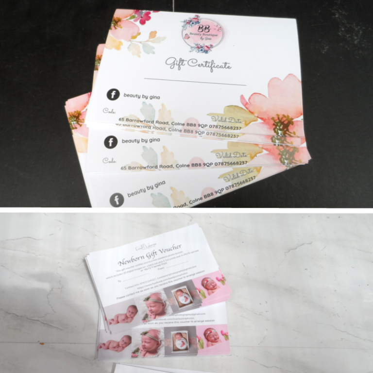 A6 Gift Voucher. Gift Certificate - LA Ink Printing Studio